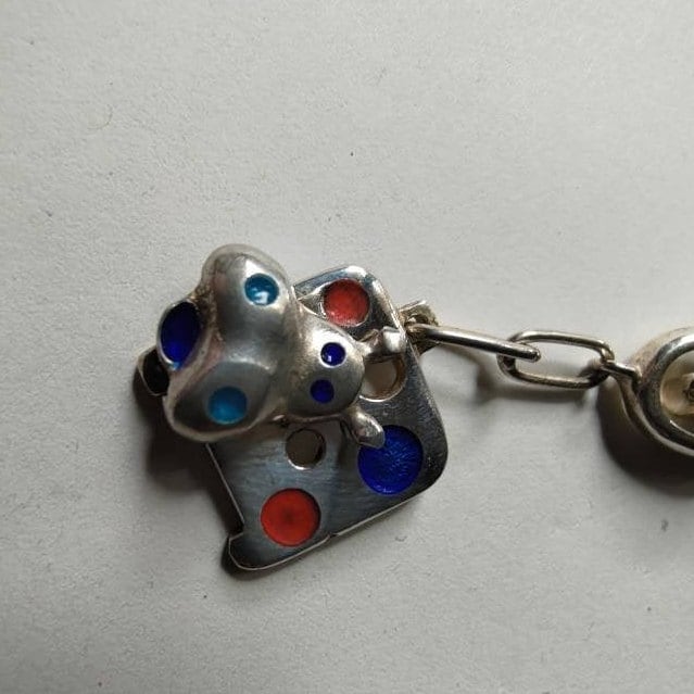 Hippo Keyring in Sterling Silver 800. - Etsy UK