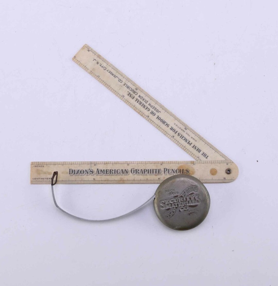 A Circa 1907 Hinged Ruler and Lufkin Retractable Measuring Tape - Etsy