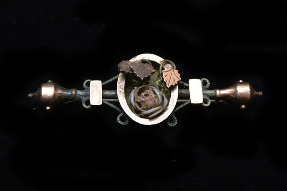 Victorian/Edwardian Antique Brass Scarf Pin in Gold P… - Gem