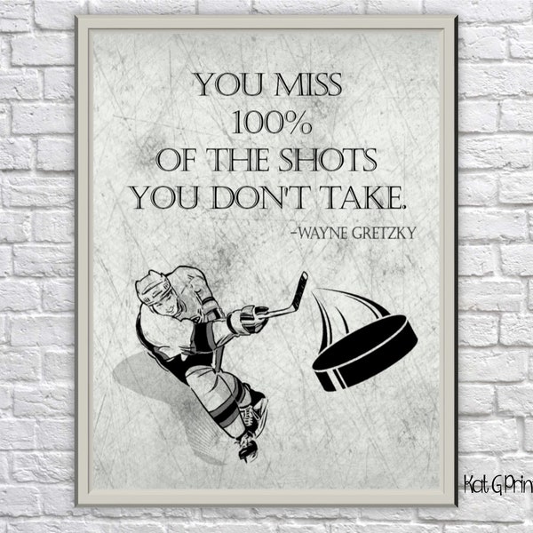 Wayne Gretzky Quote - Etsy