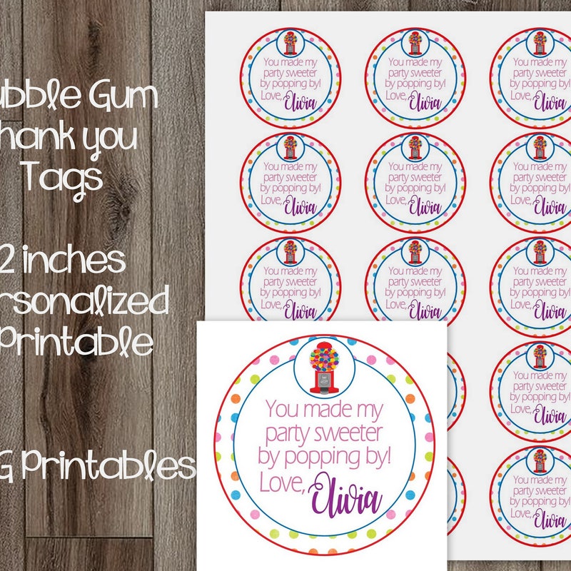 Gum Thank You - Etsy