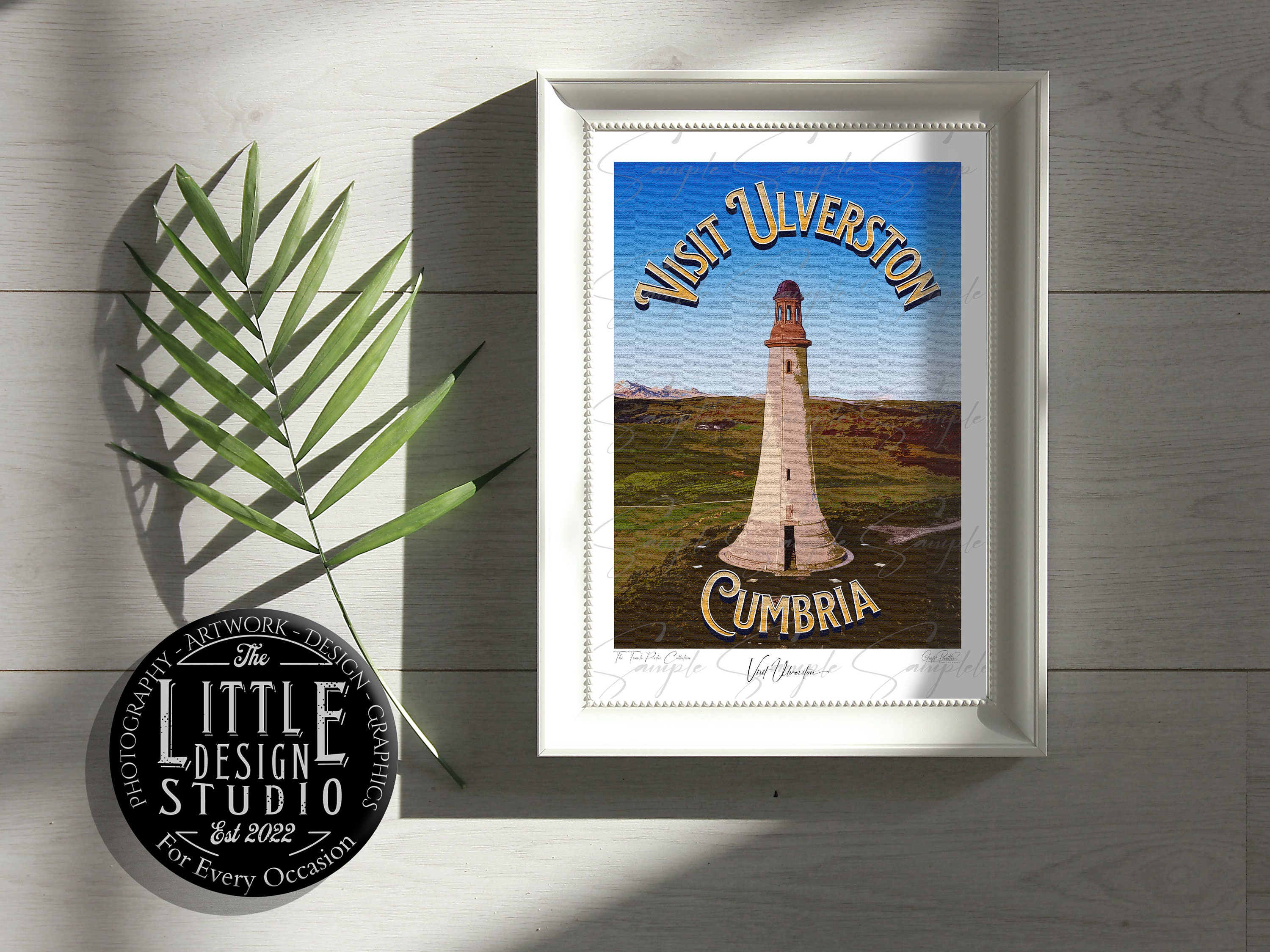 Printable British Wall Art, Retro Vintage Poster, Ulverston. Cumbria ...