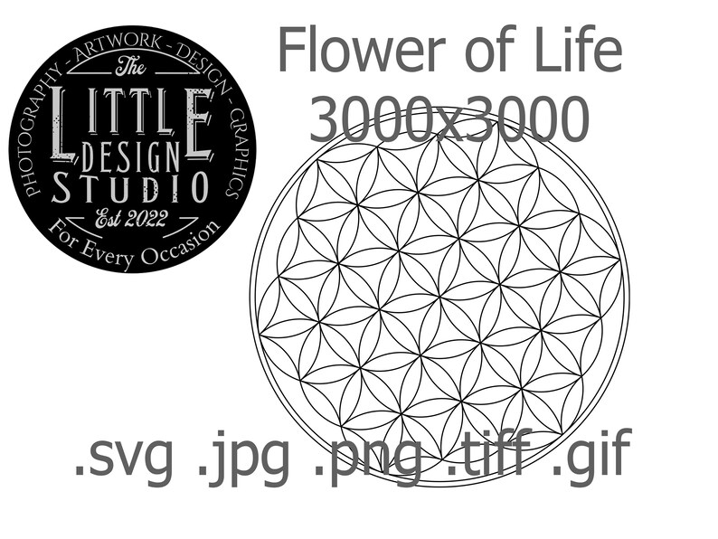 Flower of Life Svg Jpg Tiff Gif Png Files Sacred Geometry Cut Files ...