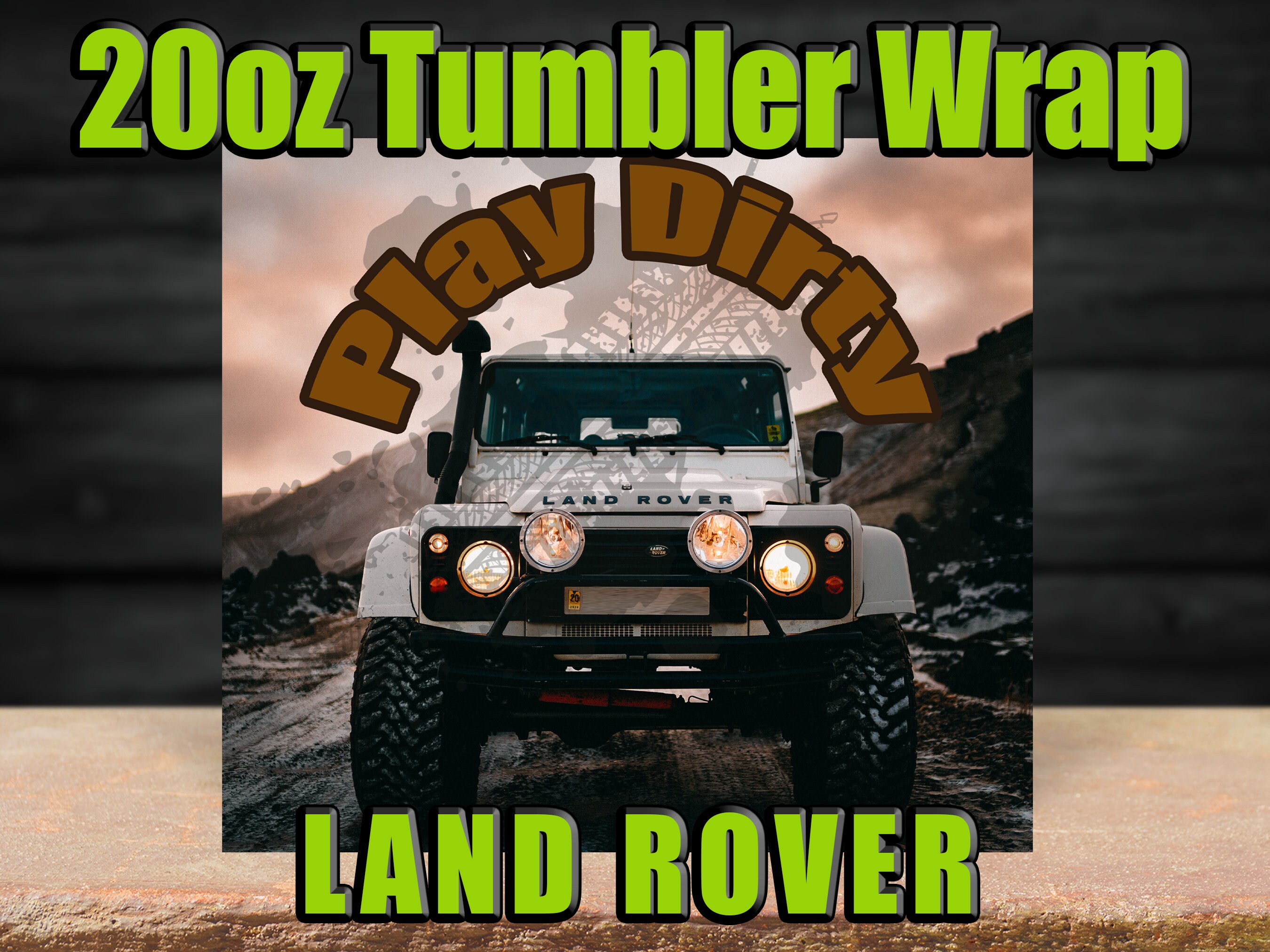 Land Rover Jeep 4x4 Design for 20 Oz Skinny Tumbler Sublimation ...