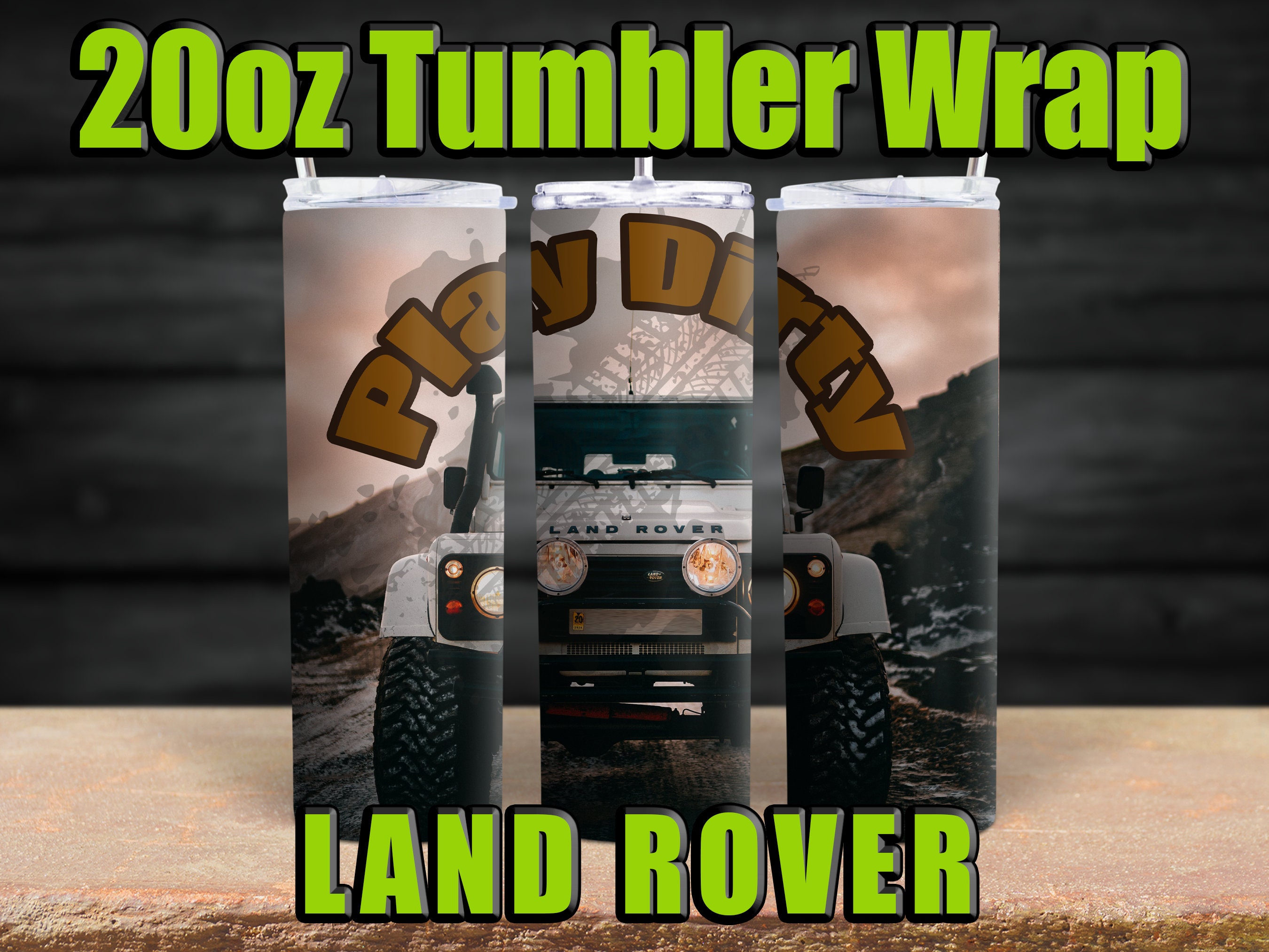 Land Rover Jeep 4x4 Design for 20 Oz Skinny Tumbler Sublimation ...