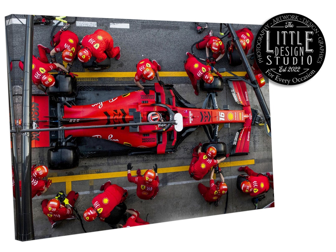 Ferrari F1 Canvas Overhead Pit Stop View of Ferrari Racing - Etsy Australia