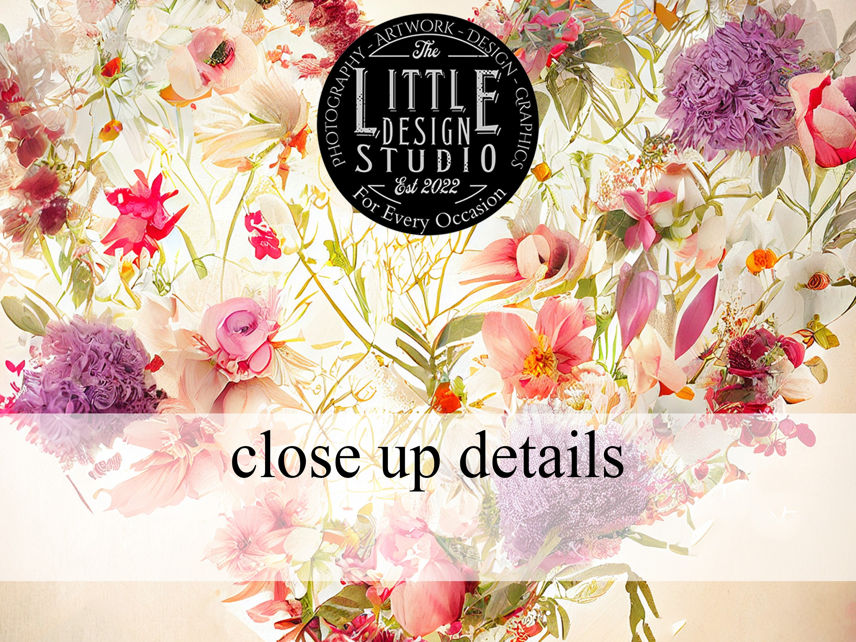Floral Heart Texture Backdrop Overlays, 12 Digital Floral Overlays ...