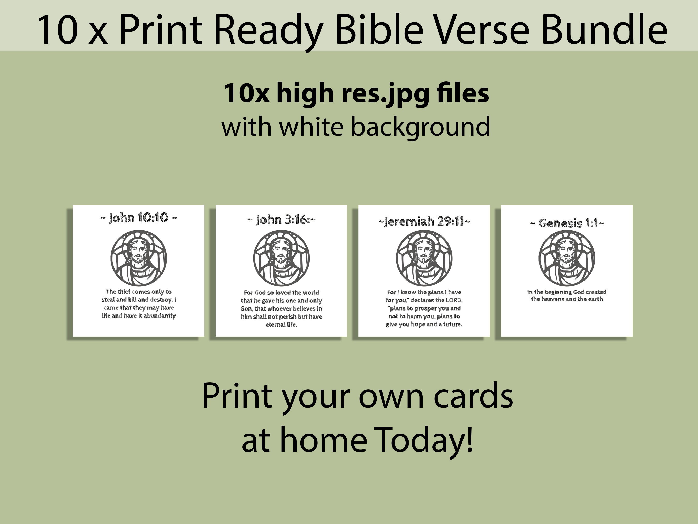 Bible Scripture Poster Bundle Instant Download, Bible Verse Collection ...