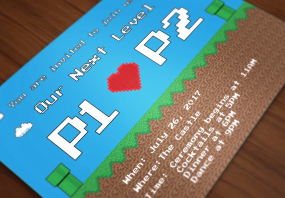 Video Game Wedding Invitation