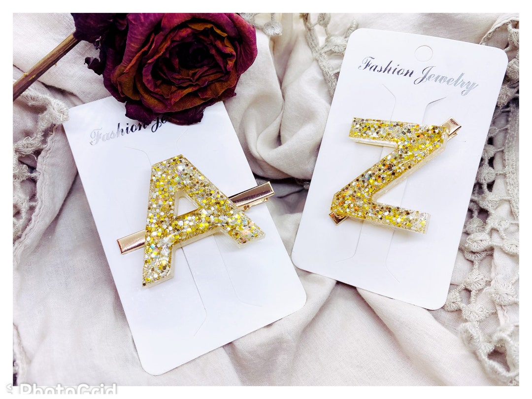 Letter Hair Clips/gold Hair Accessories/gift Idea/personalized Hair ...