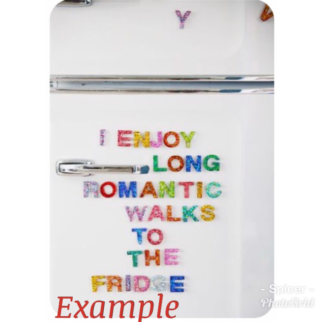 Resin Magnetic Alphabet and Numbers Set: Custom Refrigerator Magnets ...