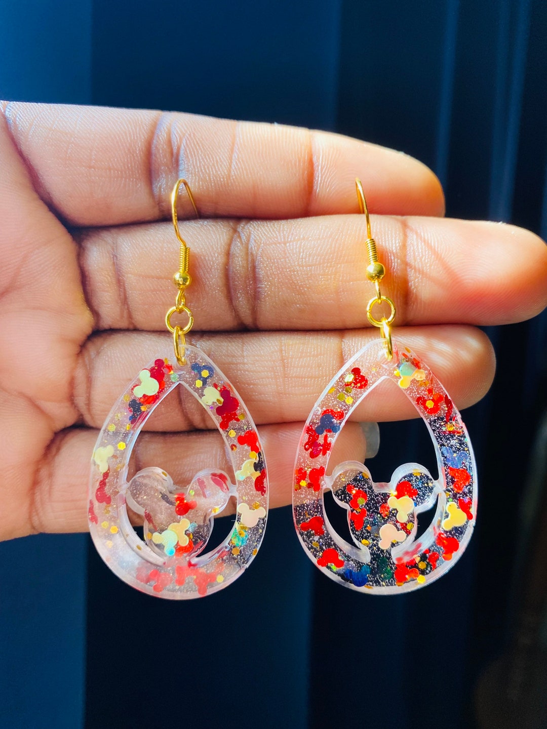 Classic Disney Inspired Teardrop Earrings.classic Mickey - Etsy