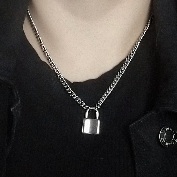 Padlock Necklace - Etsy