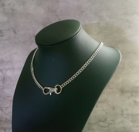 Clasp Chain Necklace Stainless Steel Chain Choker Clasp | Etsy