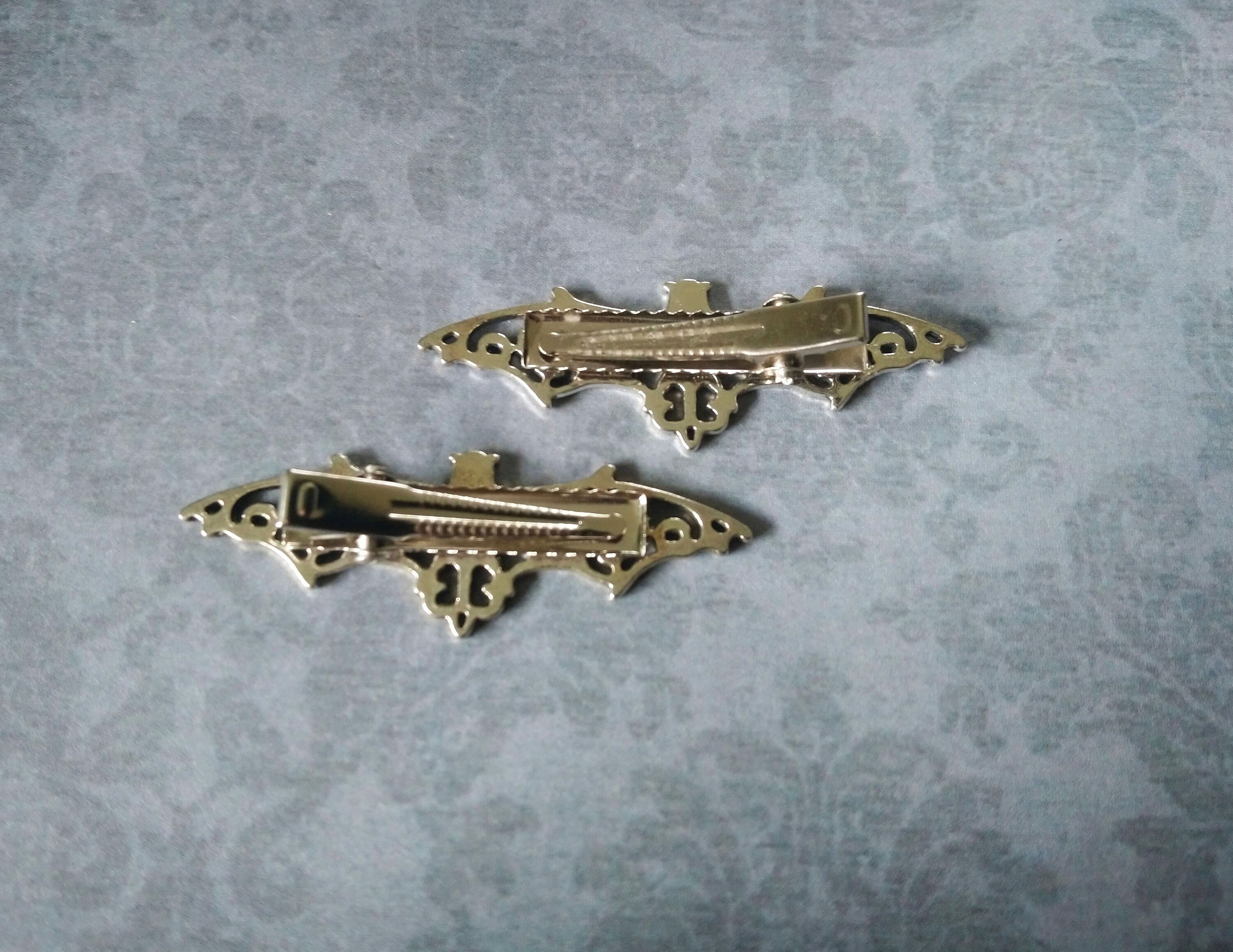 Bat Har Clip Silver Bat Hair Pin Gothic Hair Accessories - Etsy