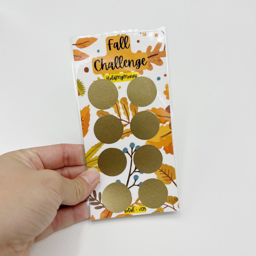 Fall Scratch off Savings Challenge, Budgeting, Cash Envelopes, Cash ...