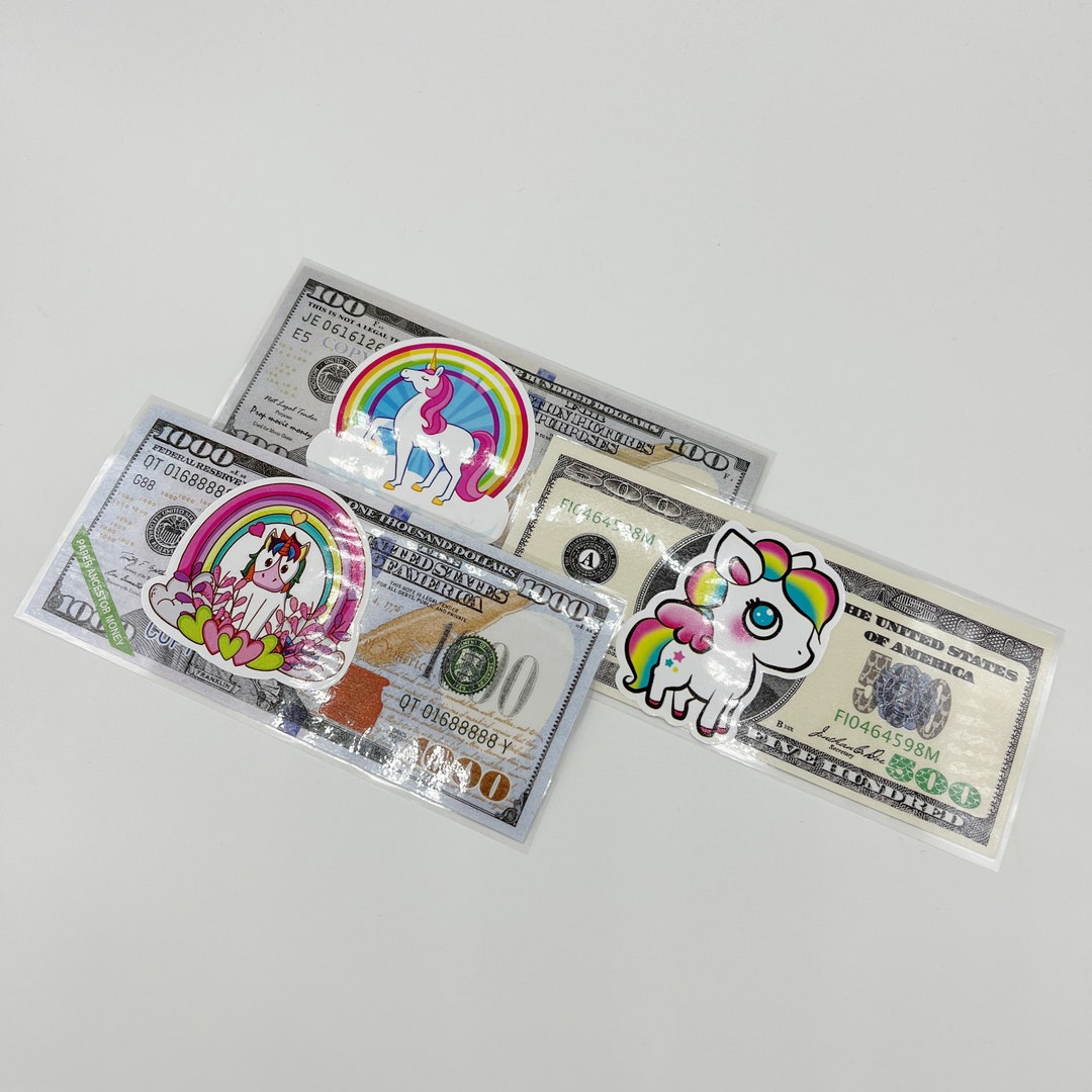 Unicorn Rainbow Themed Prop Money Placeholders, Cash Budgeting, Cash ...