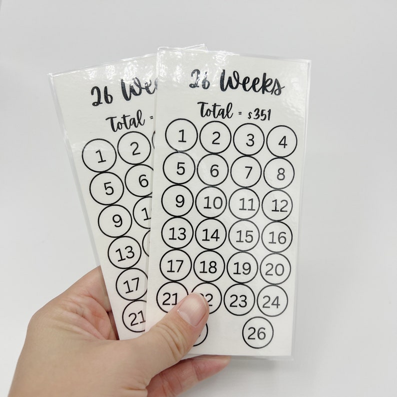 Reusable 26 Week Savings Challenge, Cash Budgeting, Cash Stuffing ...