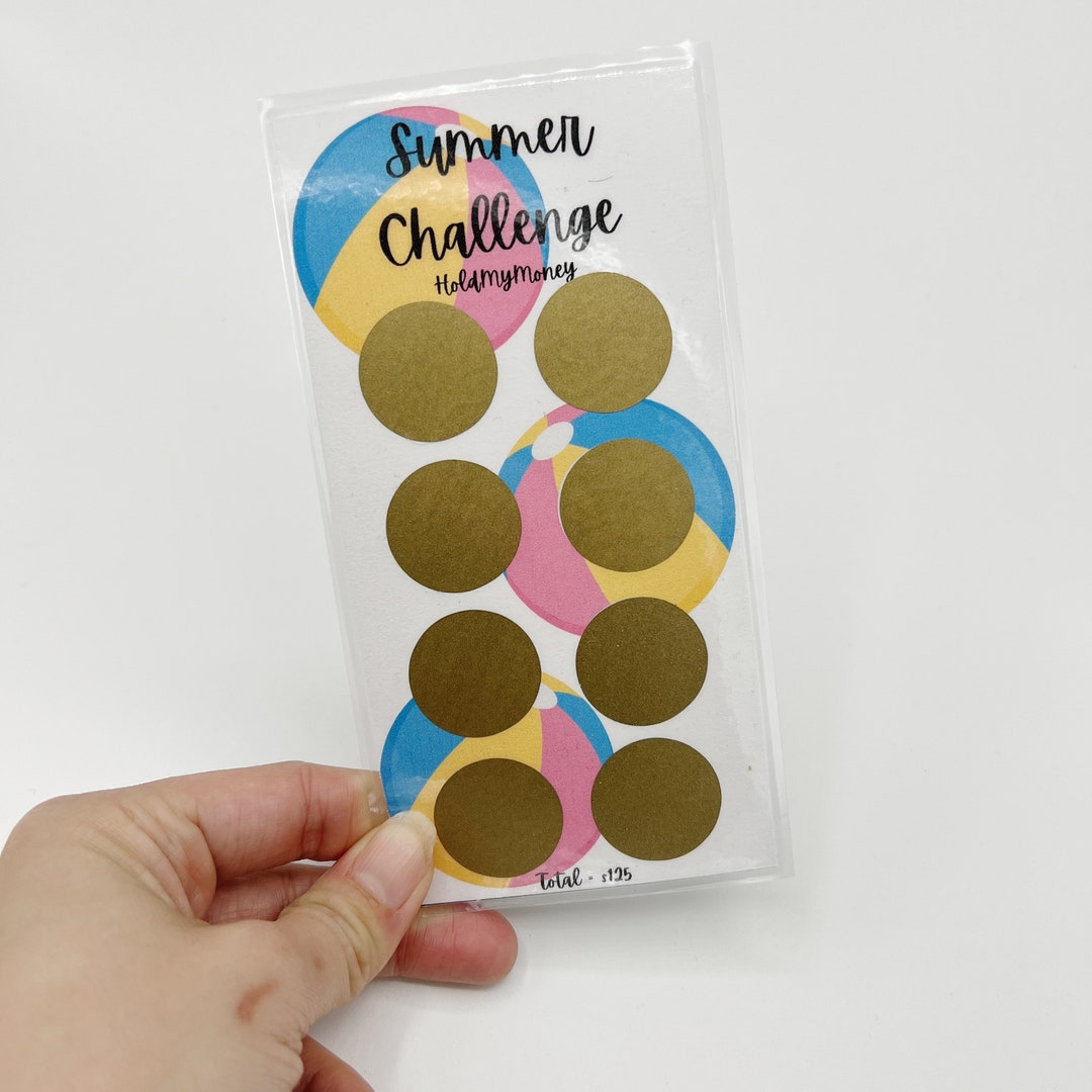 Summer Scratch off Savings Challenge, Budgeting, Cash Envelopes, Cash ...