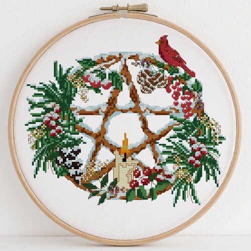 Mabon Pentacle Cross Stitch Pattern | Etsy