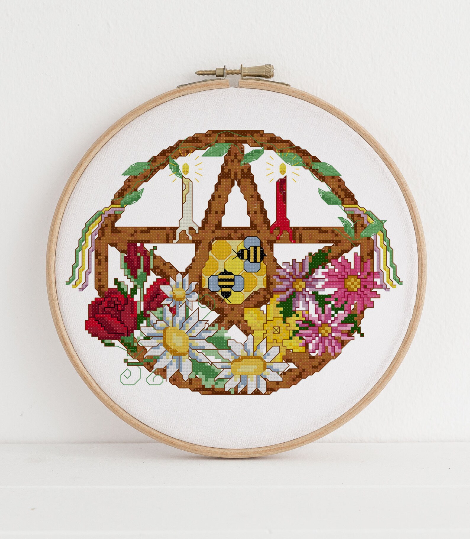 Set of 8 Pentacle Cross Stitch Patterns - Etsy