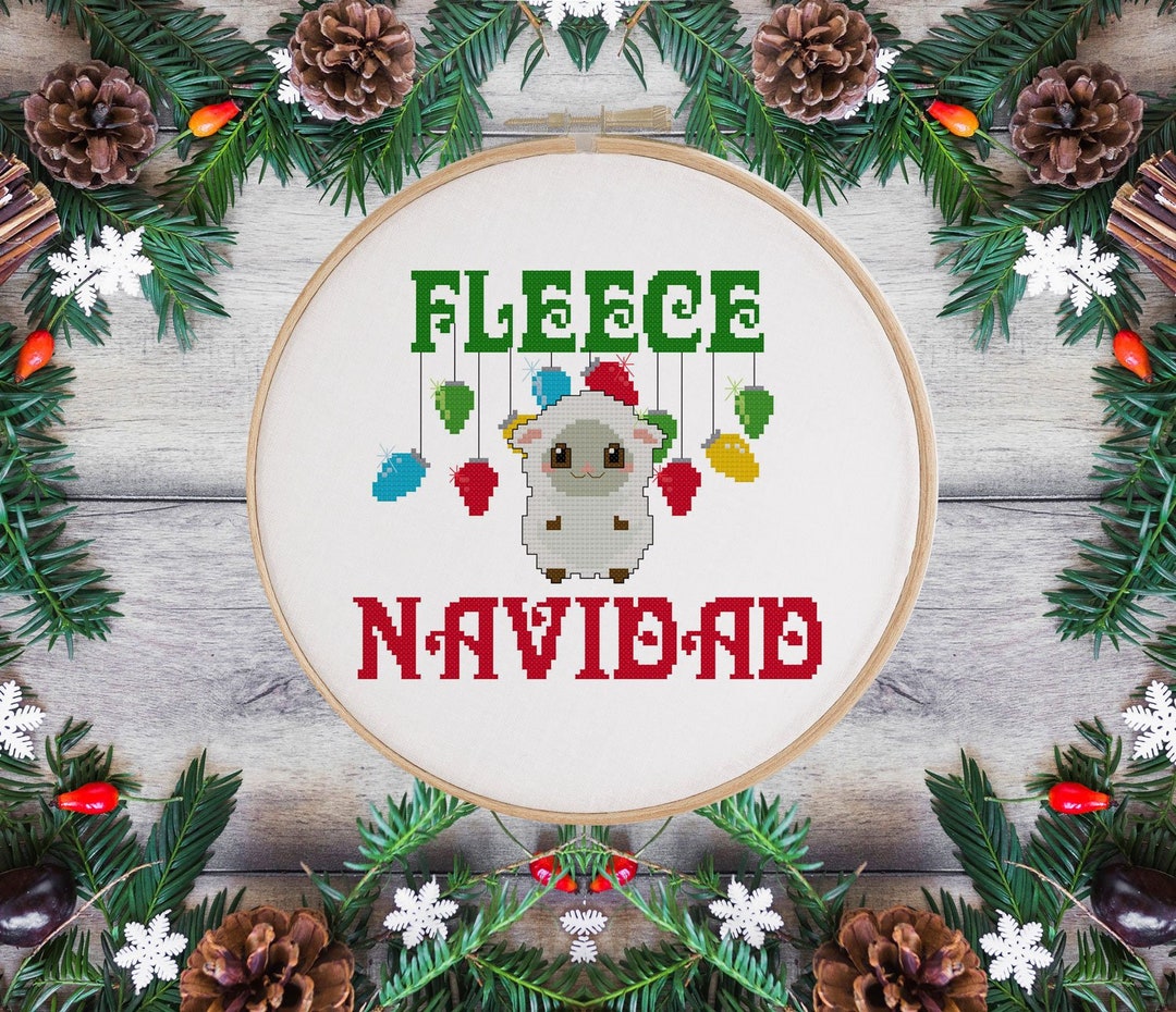 Fleece Navidad Funny Christmas Cross Stitch Pattern - Etsy