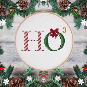 Ho Ho Ho (cubed) Christmas Cross Stitch Pattern - Etsy