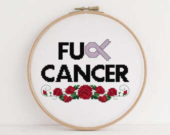 Cancer Ribbon Cross Stitch Pattern - Etsy