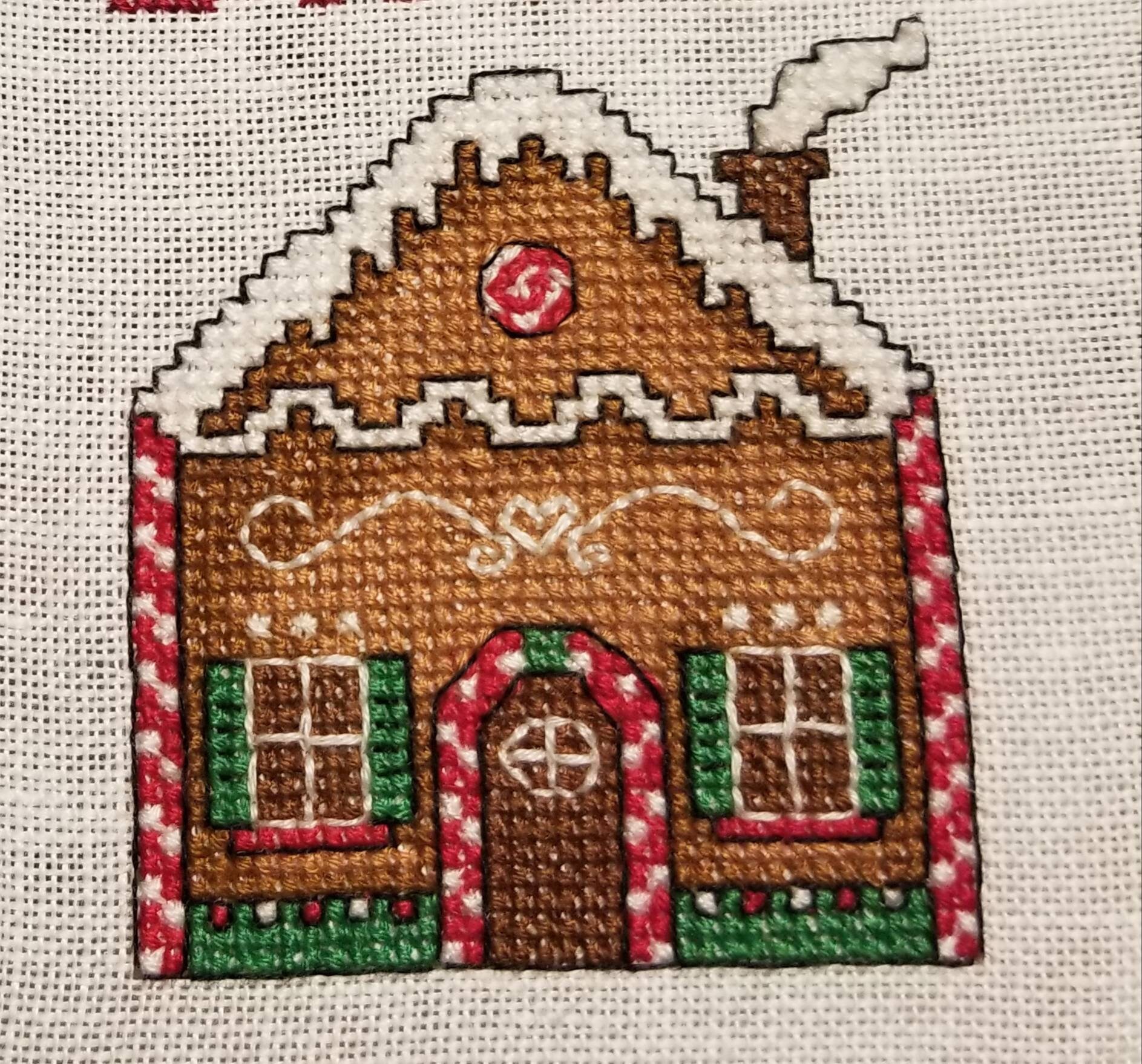 Gingerbread House Cross Stitch Pattern - Etsy