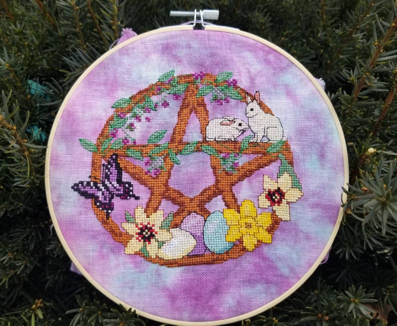 Ostara Pentacle Cross Stitch Pattern - Etsy