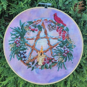 Set of 8 Pentacle Cross Stitch Patterns - Etsy