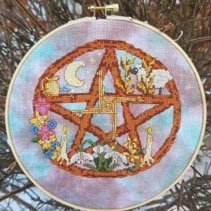 Set of 8 Pentacle Cross Stitch Patterns - Etsy