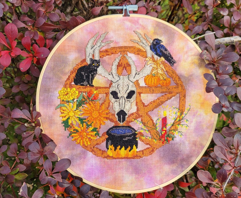 Set of 8 Pentacle Cross Stitch Patterns - Etsy