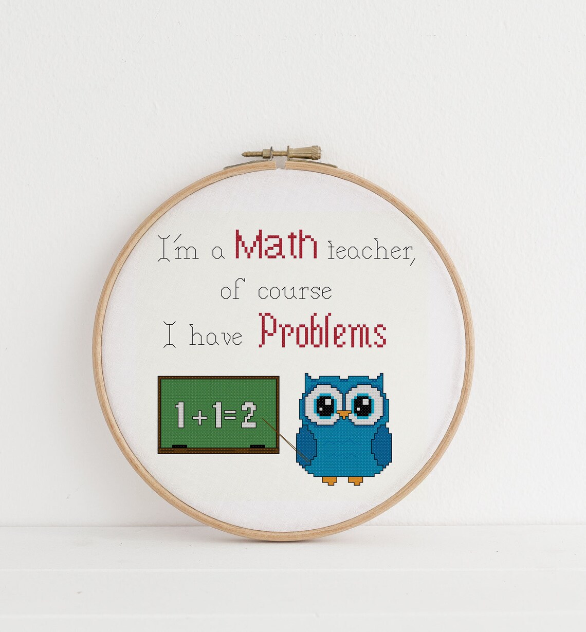 Math Teacher Cross Stitch Pattern - Etsy
