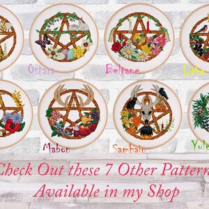 Yule Pentacle Pagan Cross Stitch Pattern - Etsy