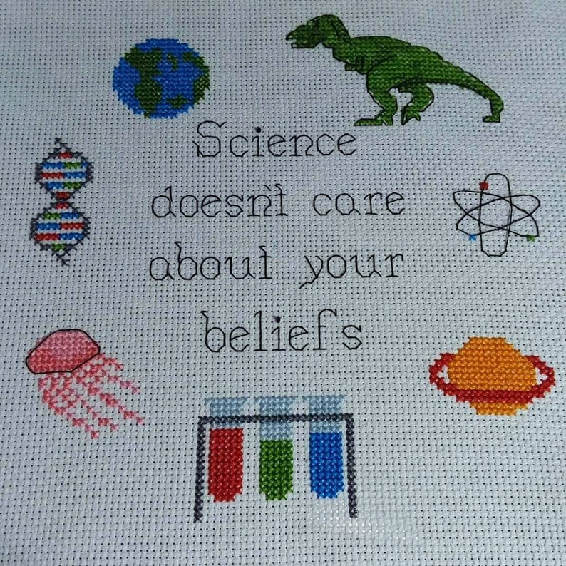 Science Doesn't Care Cross Stitch Pattern - Etsy