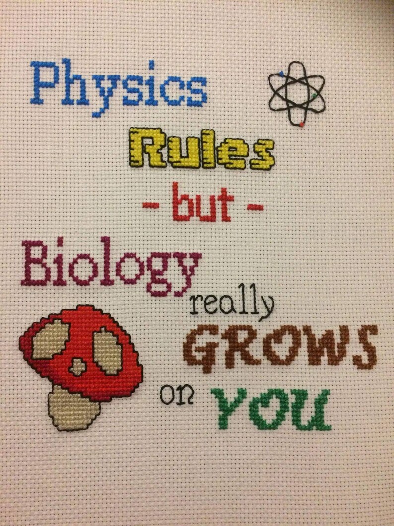 Physics and Biology Science Cross Stitch Pattern | Etsy