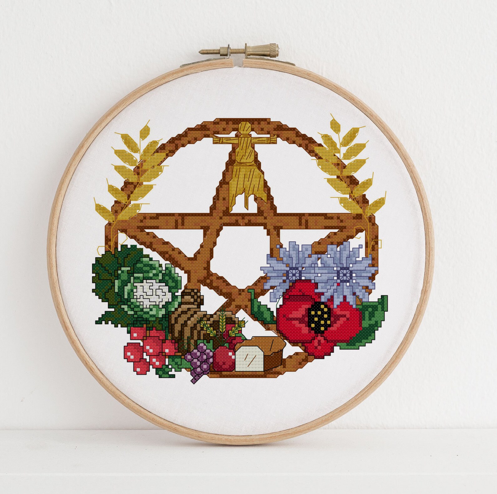 Set of 8 Pentacle Cross Stitch Patterns - Etsy