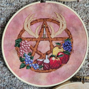 Set of 8 Pentacle Cross Stitch Patterns - Etsy