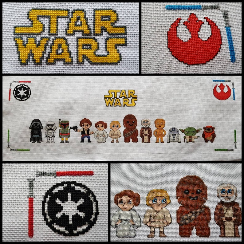 Star Wars Characters Cross Stitch Pattern - Etsy