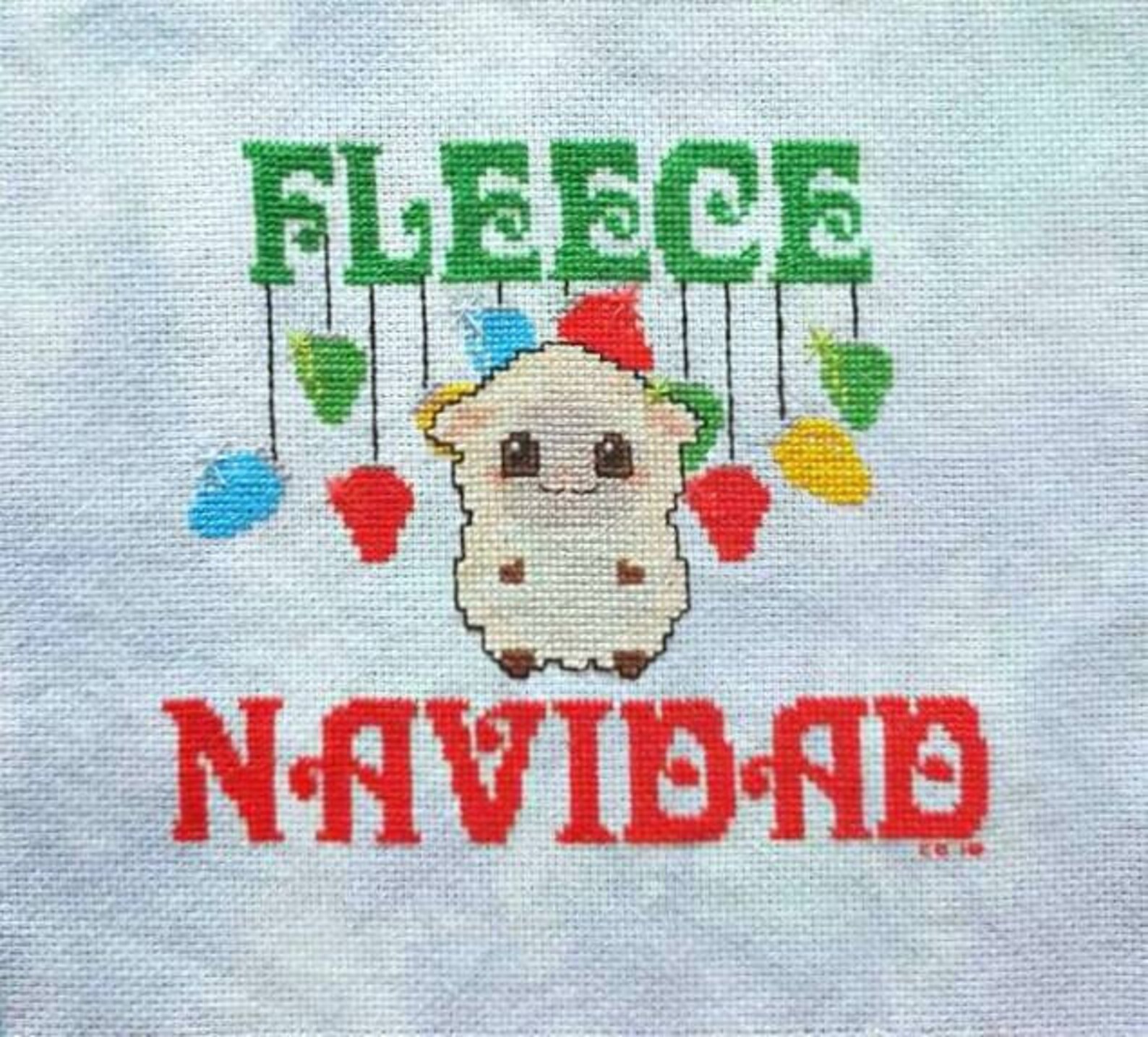 Fleece Navidad Funny Christmas Cross Stitch Pattern - Etsy