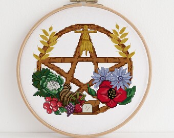 Imbolc Pentacle Cross Stitch Pattern | Etsy