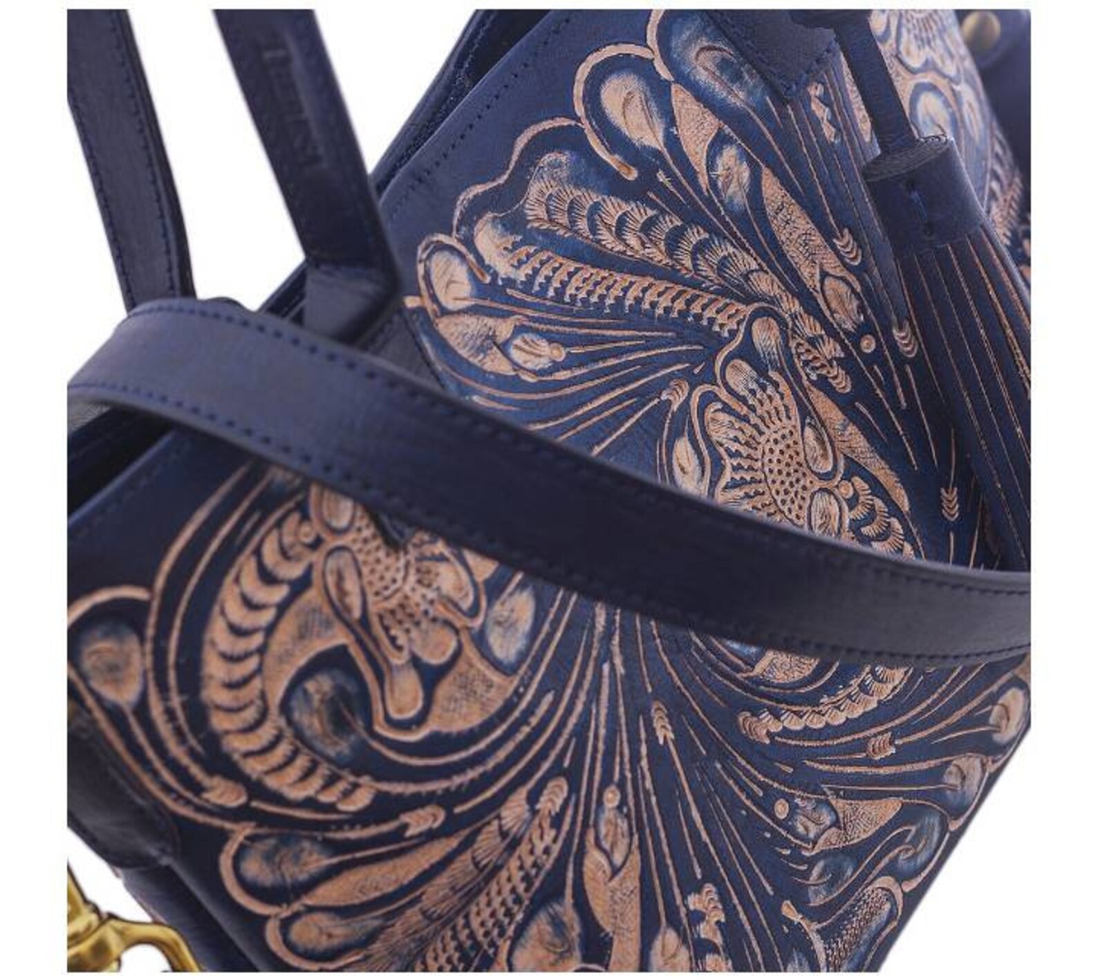 Navy Blue Purse/blue Leather Bag/hand Tooled Purse/hand Tooled - Etsy