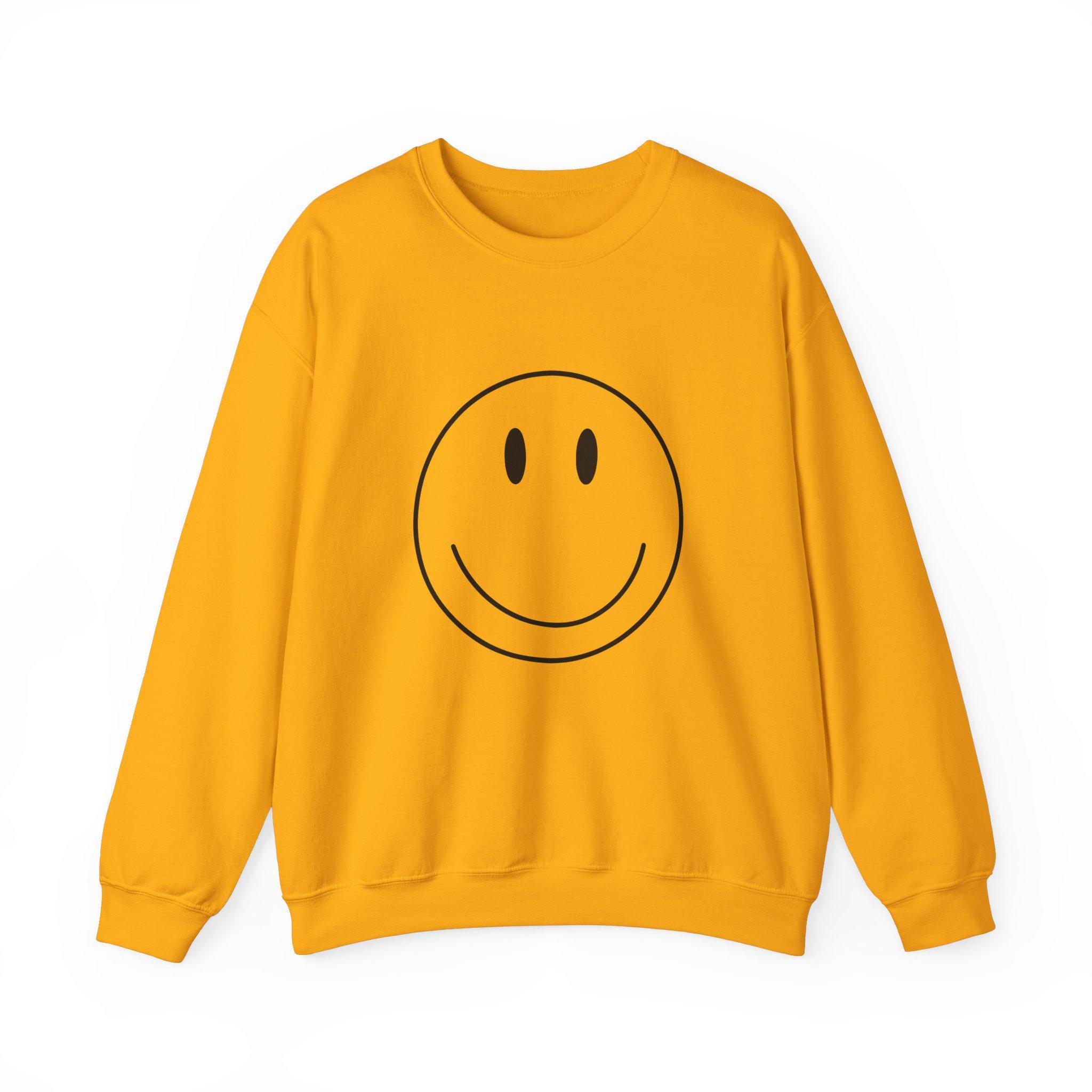 Smiley Face Sweatshirt, Smile Face Sweatshirt, Retro Smiley Face ...