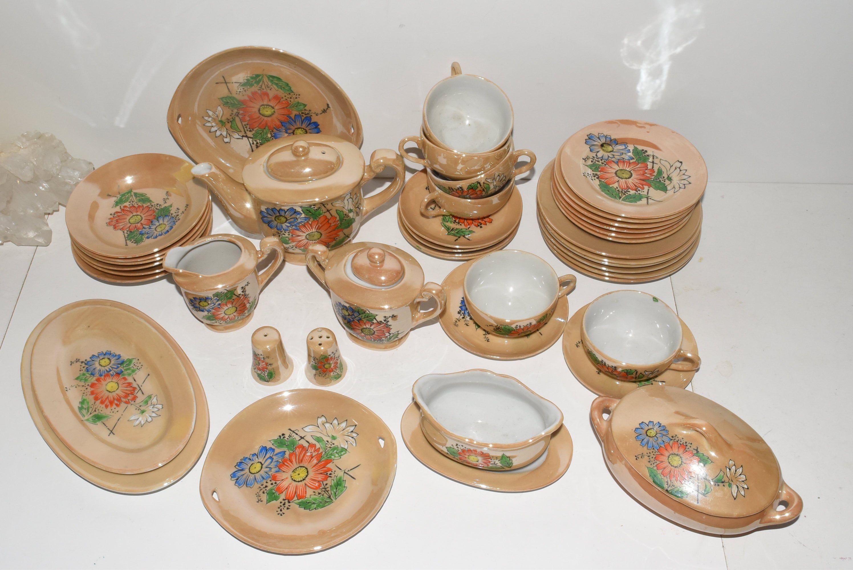 Vintage Lusterware Japan Porcelain Childs Tea Set Dinnerware | Etsy