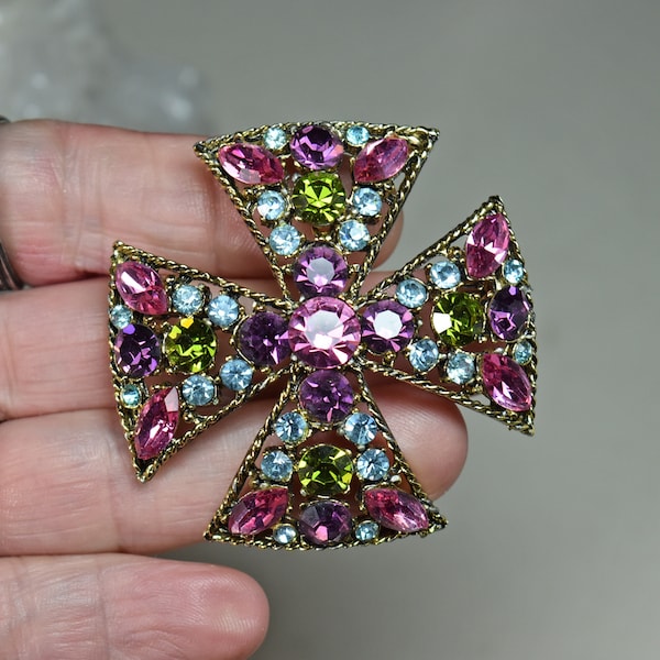 Maltese Cross Brooch Vintage - Etsy