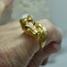 Diamond Ruby 18K Yellow Gold Horse Equestrian by Pass Ring Sz 8.25 15. ...