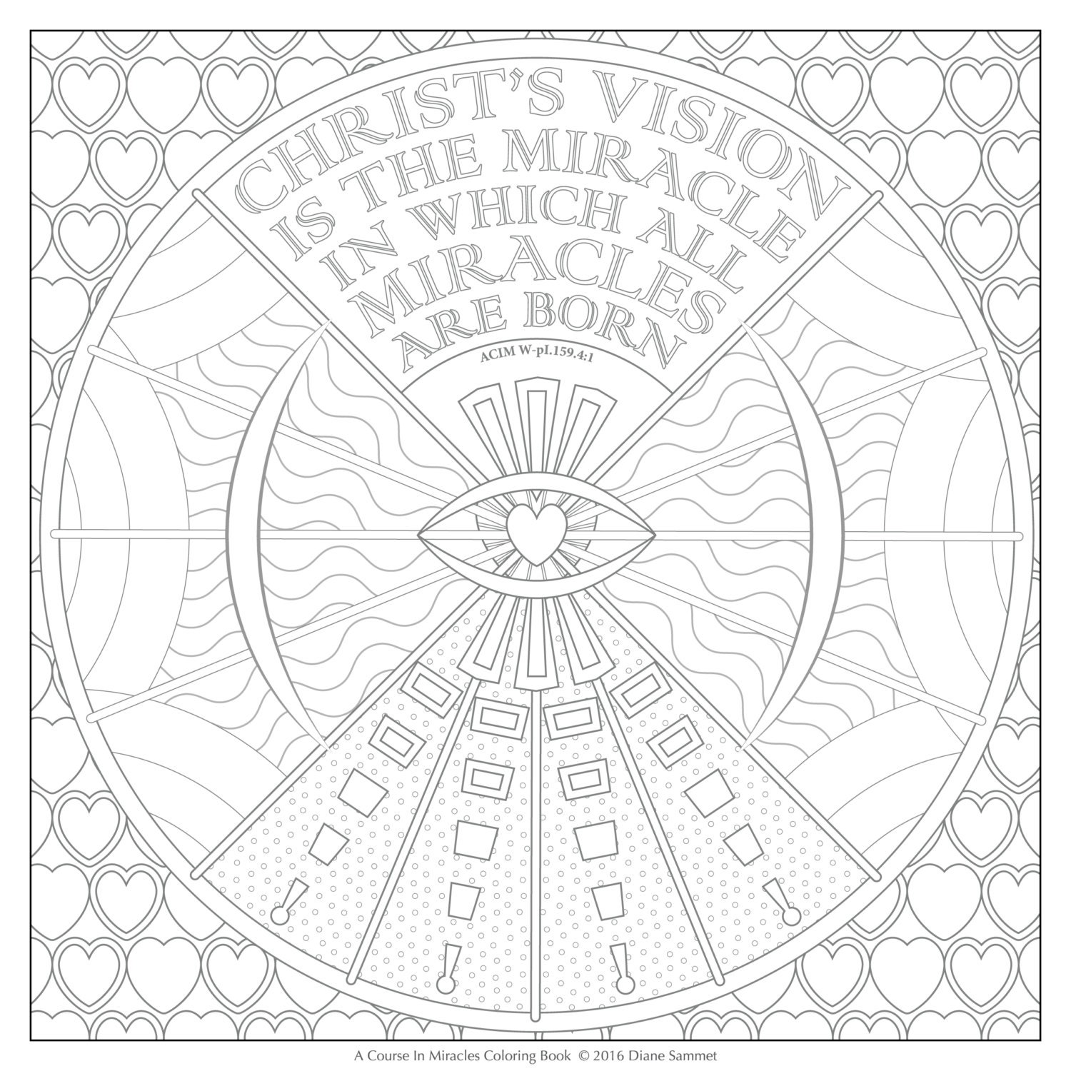 A Course in Miracles Coloring Book Page Christ's Vision - Etsy