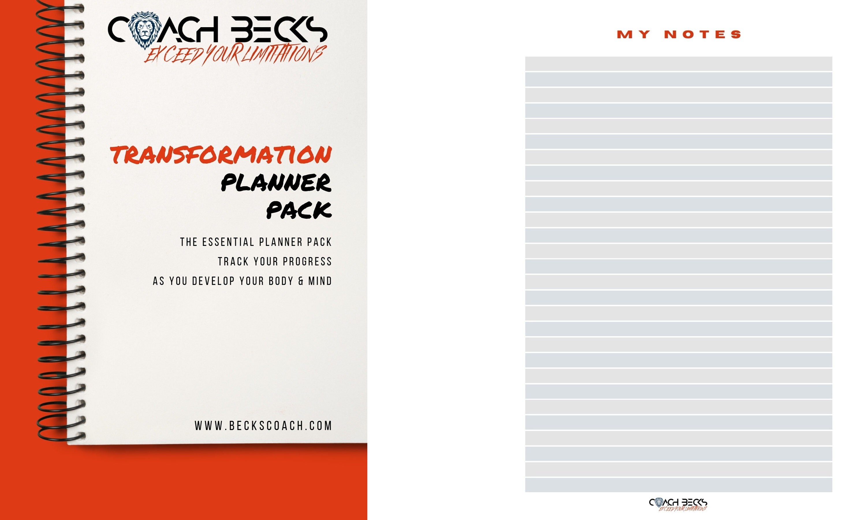 Fitness & Mindset Transformation Bundle, Planner, Gratitude Journal ...