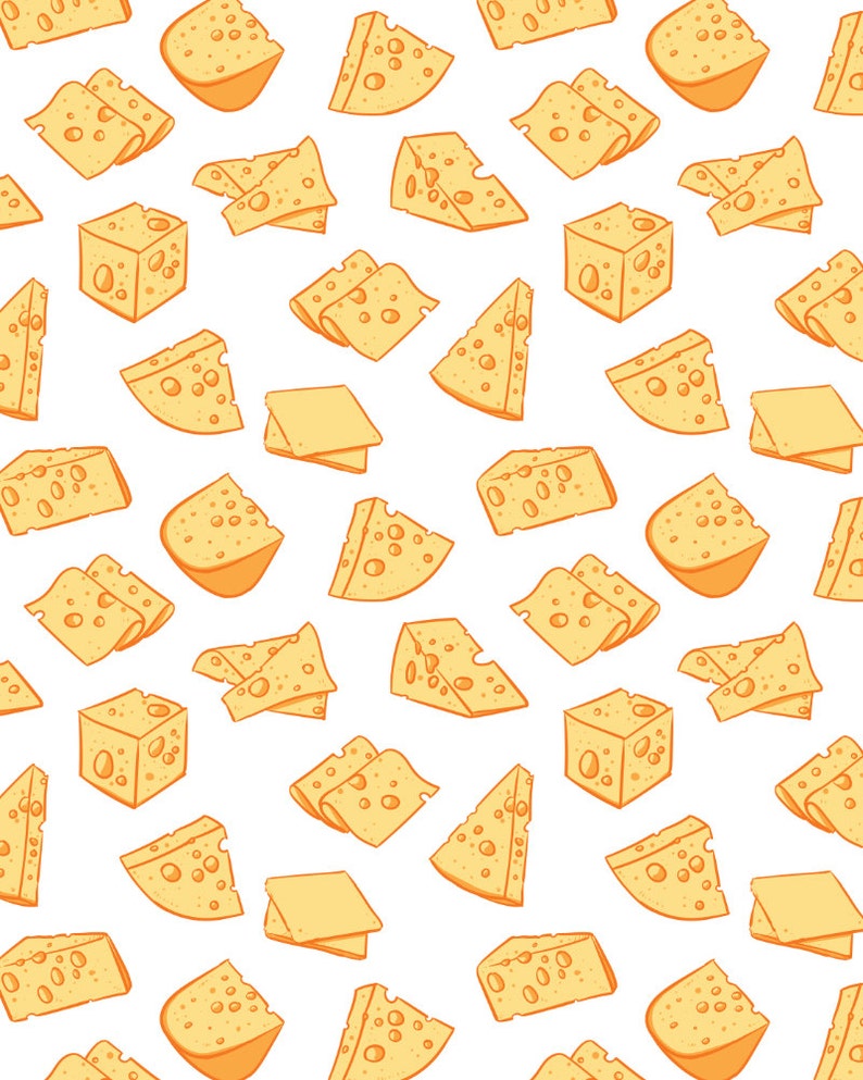 80% off Sale Cheese Pattern Including Seamless (EPS, JPG) Hand Drawn ...